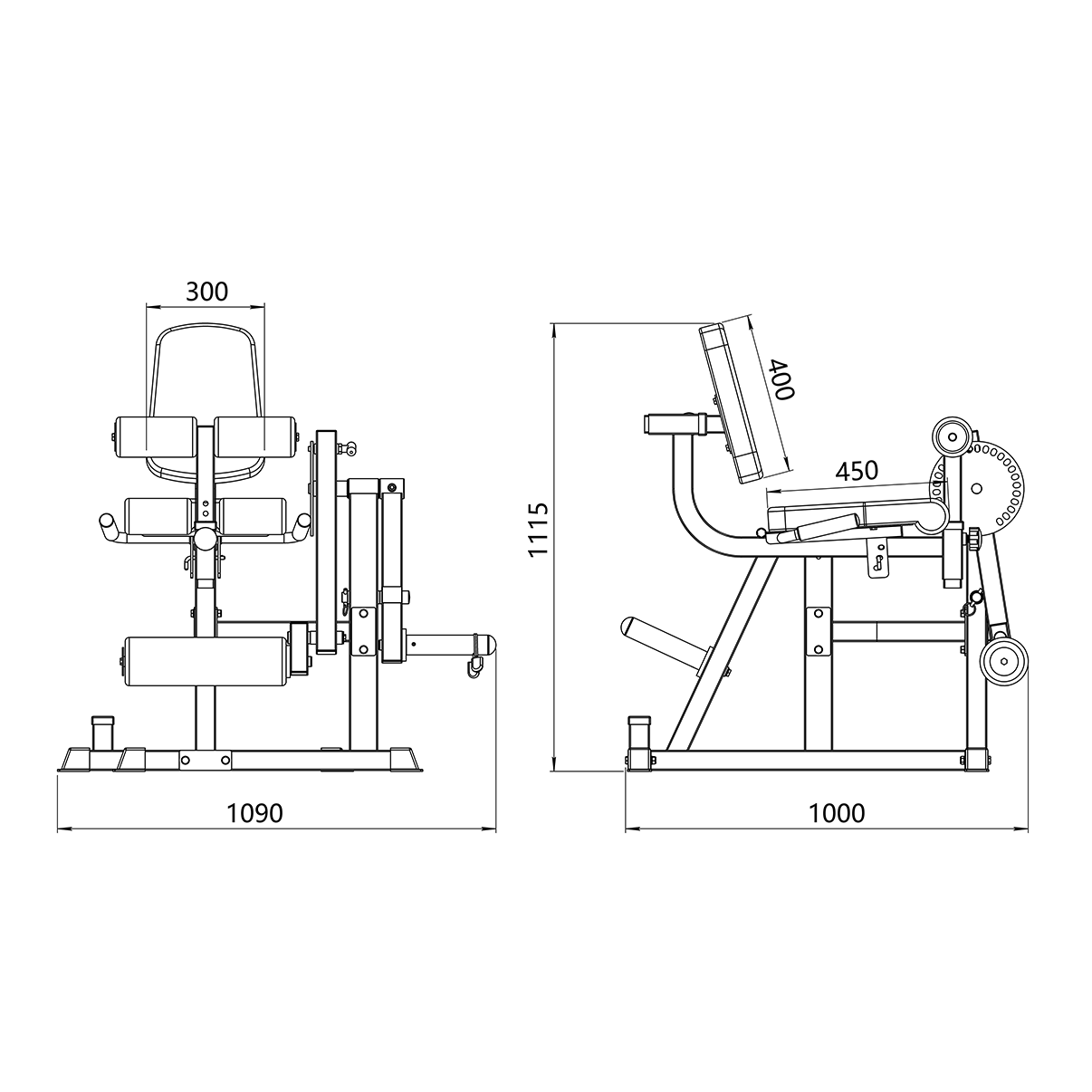 Seated Leg Curl / Extension Machine - Plate Loaded– DirectHomeGym